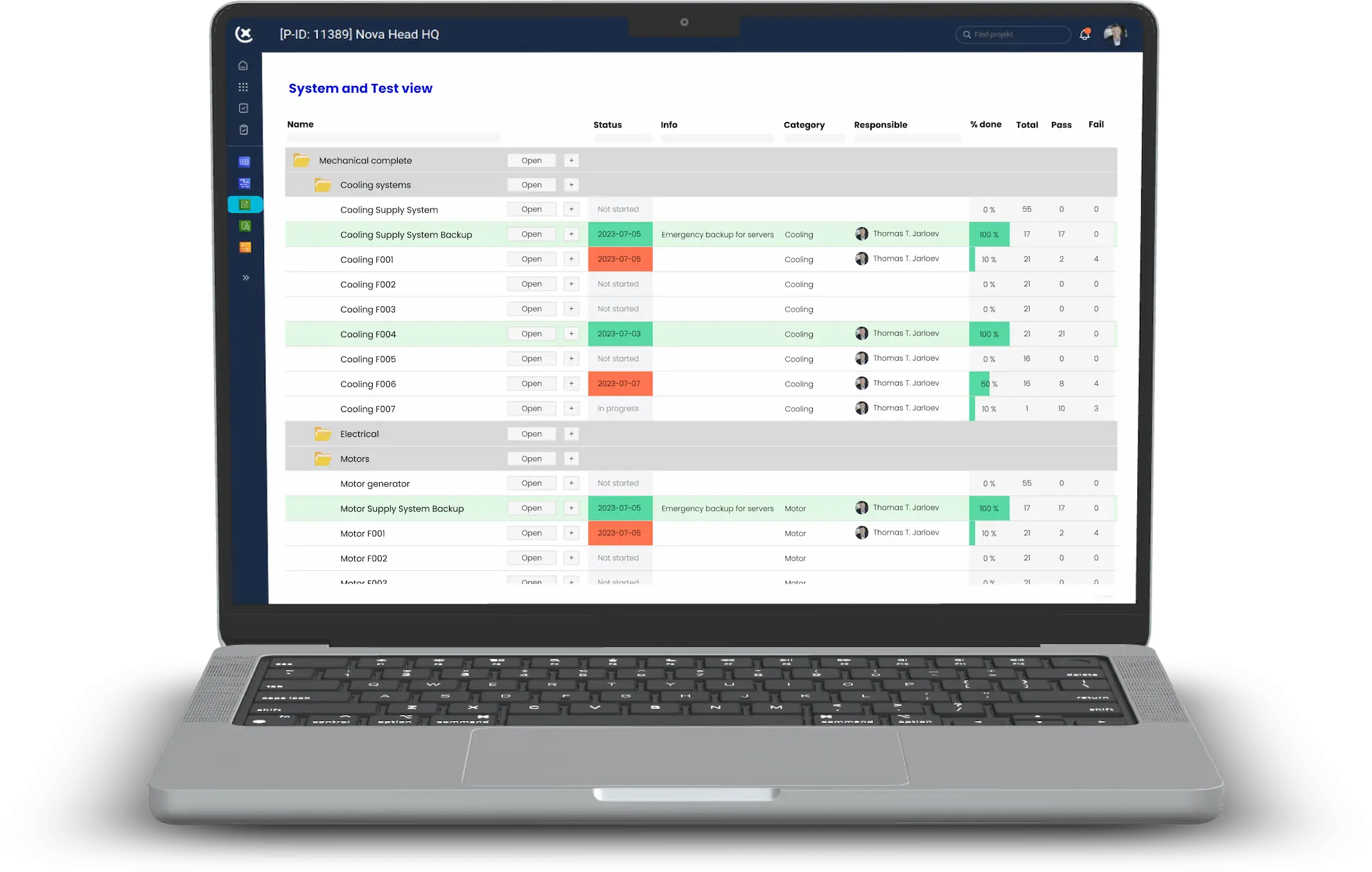 Commissioning software til Cx-processen